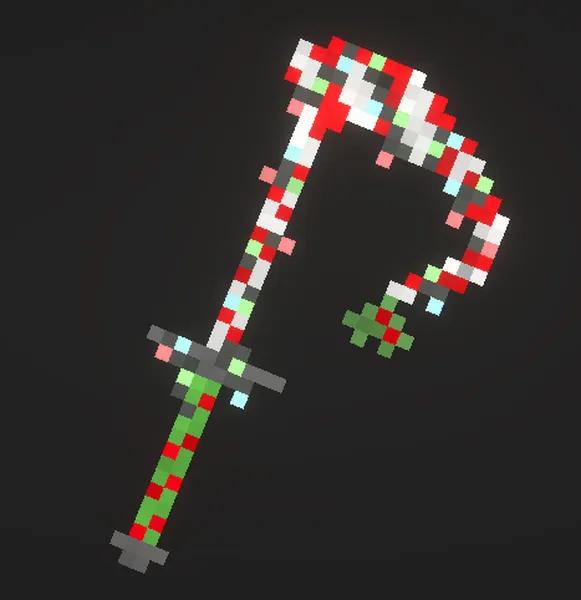 Candy Cane Sword melon playground&Melon Sandbox Mods - Fruitmod